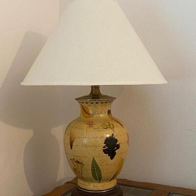 Pair of Leaf & Flower Motif Table Lamps Rustic Farmhouse Cottagecore ...