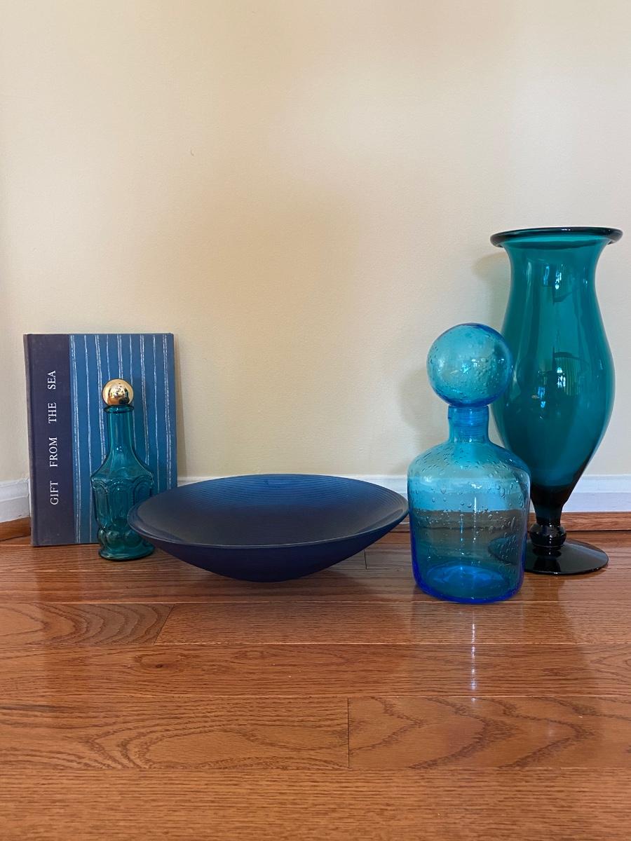Lot 491G: Blue Glass Collection | EstateSales.org