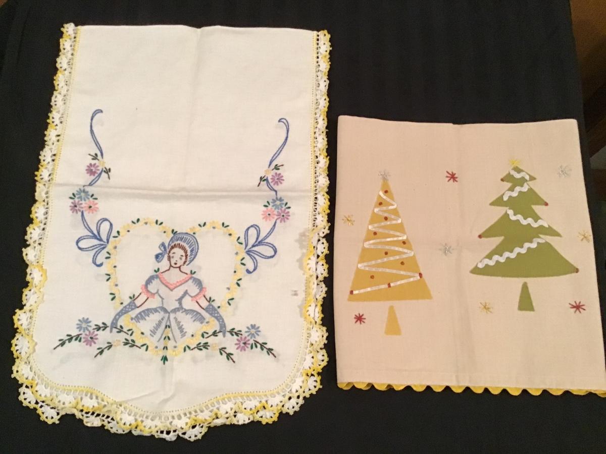 63 - Embroidered Runner & Towel | EstateSales.org