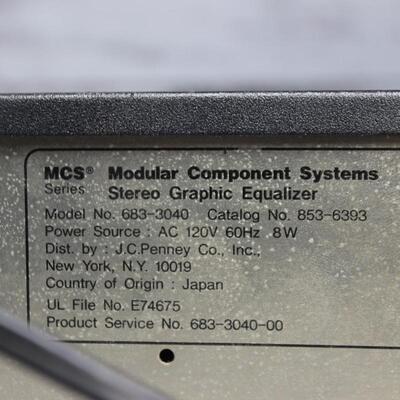 MCS Series Stereo Graphic Equalizer #683-3040 | EstateSales.org