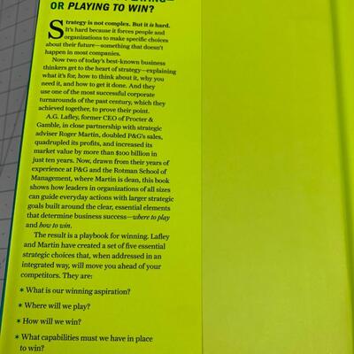 #219 Playing To Win by A.G. Lafley & Roger L. Martin- Hardback Book ...