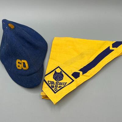 Vintage Cub Scouts BSA Handkerchief & Child Cap | EstateSales.org
