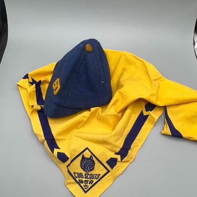 Vintage Cub Scouts BSA Handkerchief & Child Cap | EstateSales.org