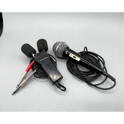 Pair of Retro Realistic Labtec Stereo & Dynamic Microphones ...