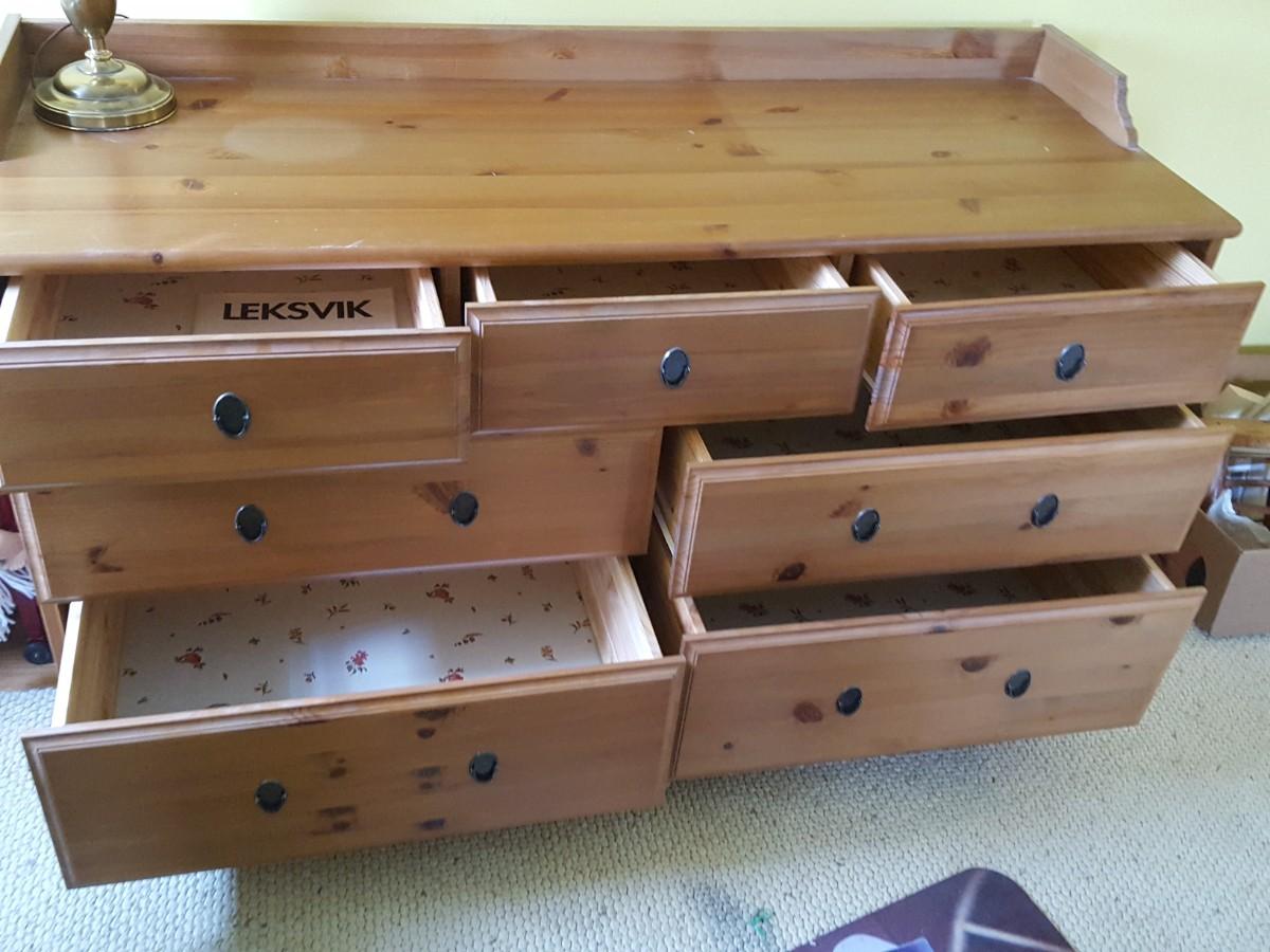 Ikea Leksvik Bedroom Lowboy Dresser 54x19x29
