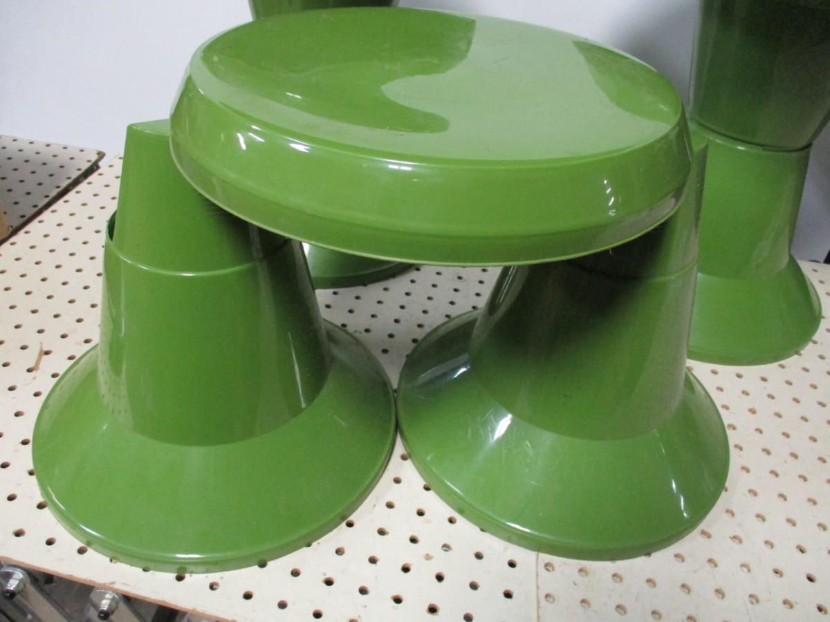 Green Plastic Plant Stands - Stands Come Apart To Allow For Storage ...
