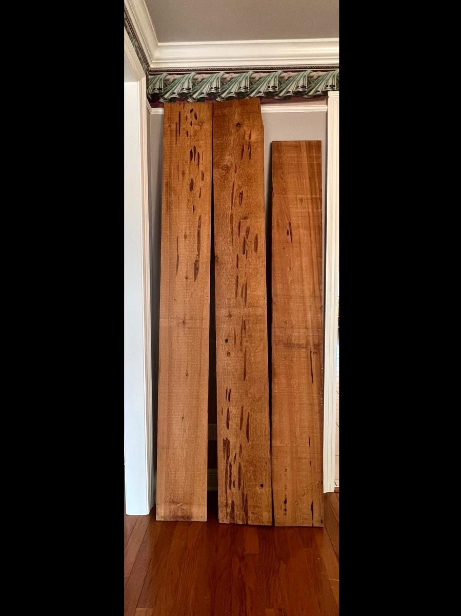 Three 3 Pecky Cedar Cypress Boards EstateSales Three 3 Pecky Cedar Cypress Boards EstateSales
