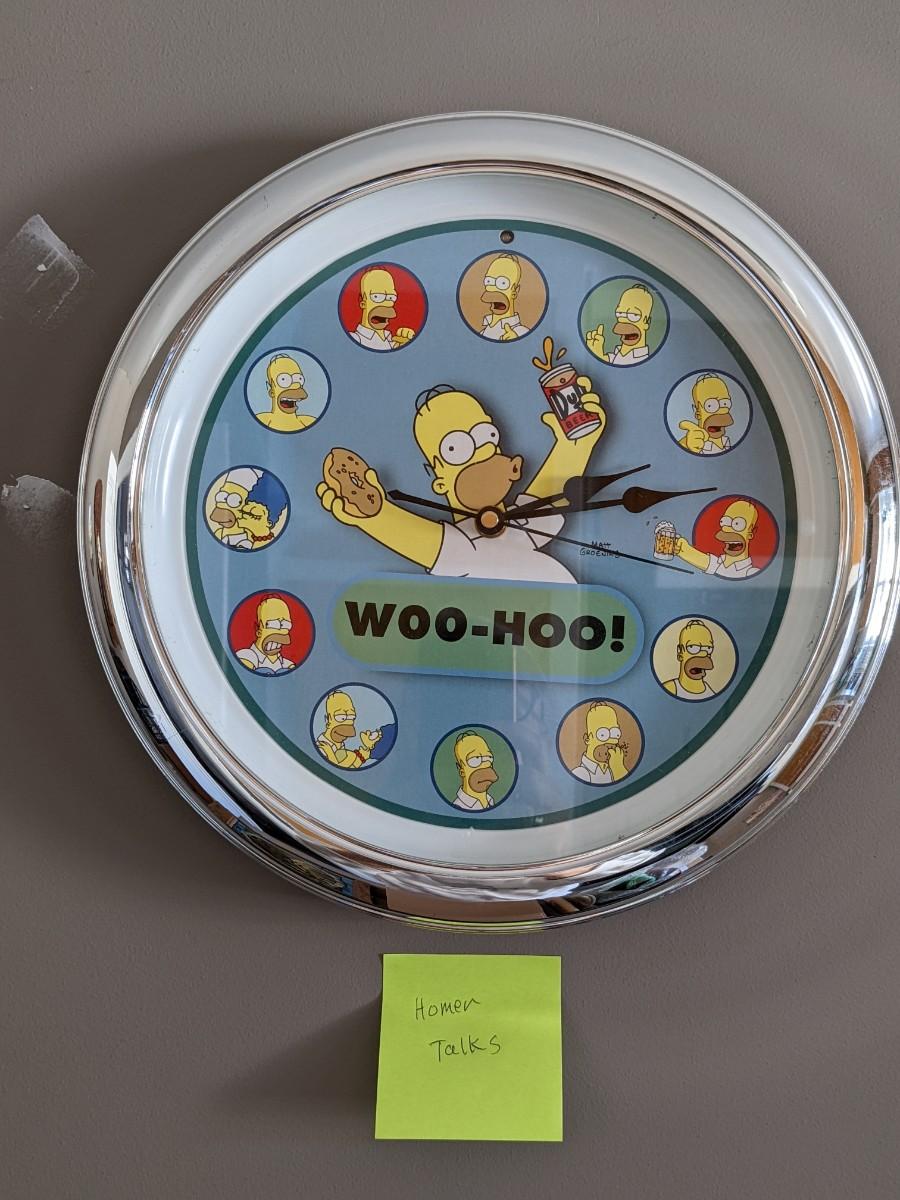 Hilarious Homer Clock | EstateSales.org