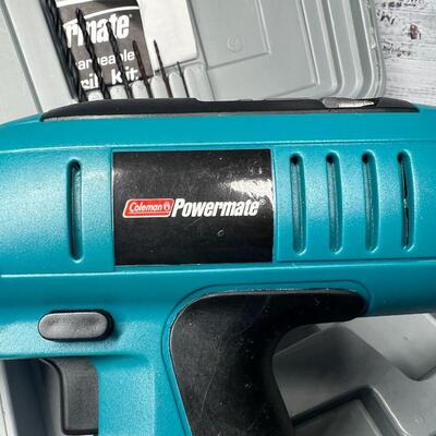 Coleman Powermate Electric Rechargeable Battery Power Drill with Case ...