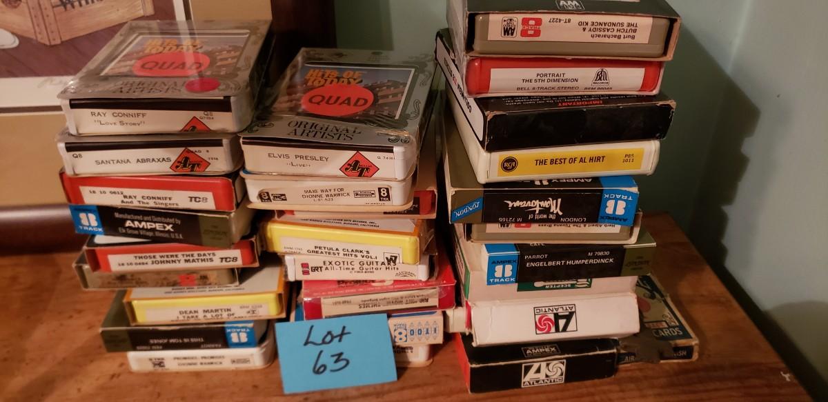 Lot 63 - LOT OF OLD 8 TRACK TAPED | EstateSales.org