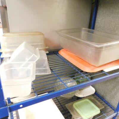 Collection of Commercial Kitchen Plastic Storage Containers and Serving ...
