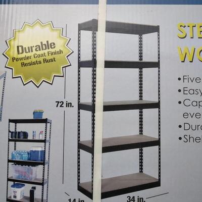 LOT 20 NEW COLOSSAL STEEL STORAGE RACK WORKBENCH | EstateSales.org