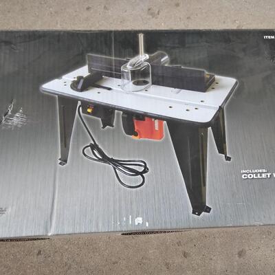 LOT 24 NEW CHICAGO ELECTRIC BENCHTOP ROUTER TABLE W ROUTER ...