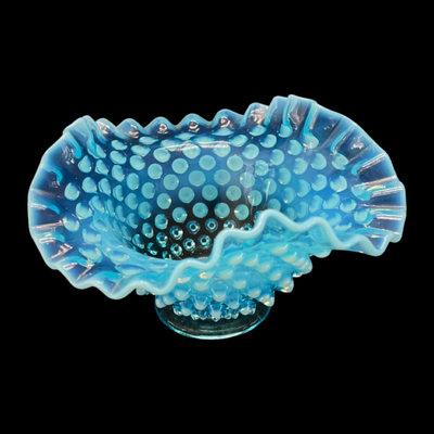 FENTON ~ Baby Blue Hobnail Dish | EstateSales.org
