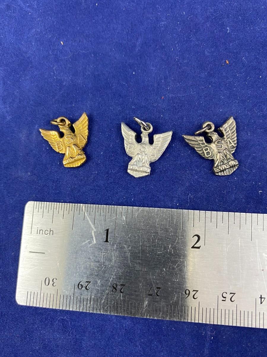 Lot of 3 BSA Boy Scouts of America Eagle Charms pendants | EstateSales.org