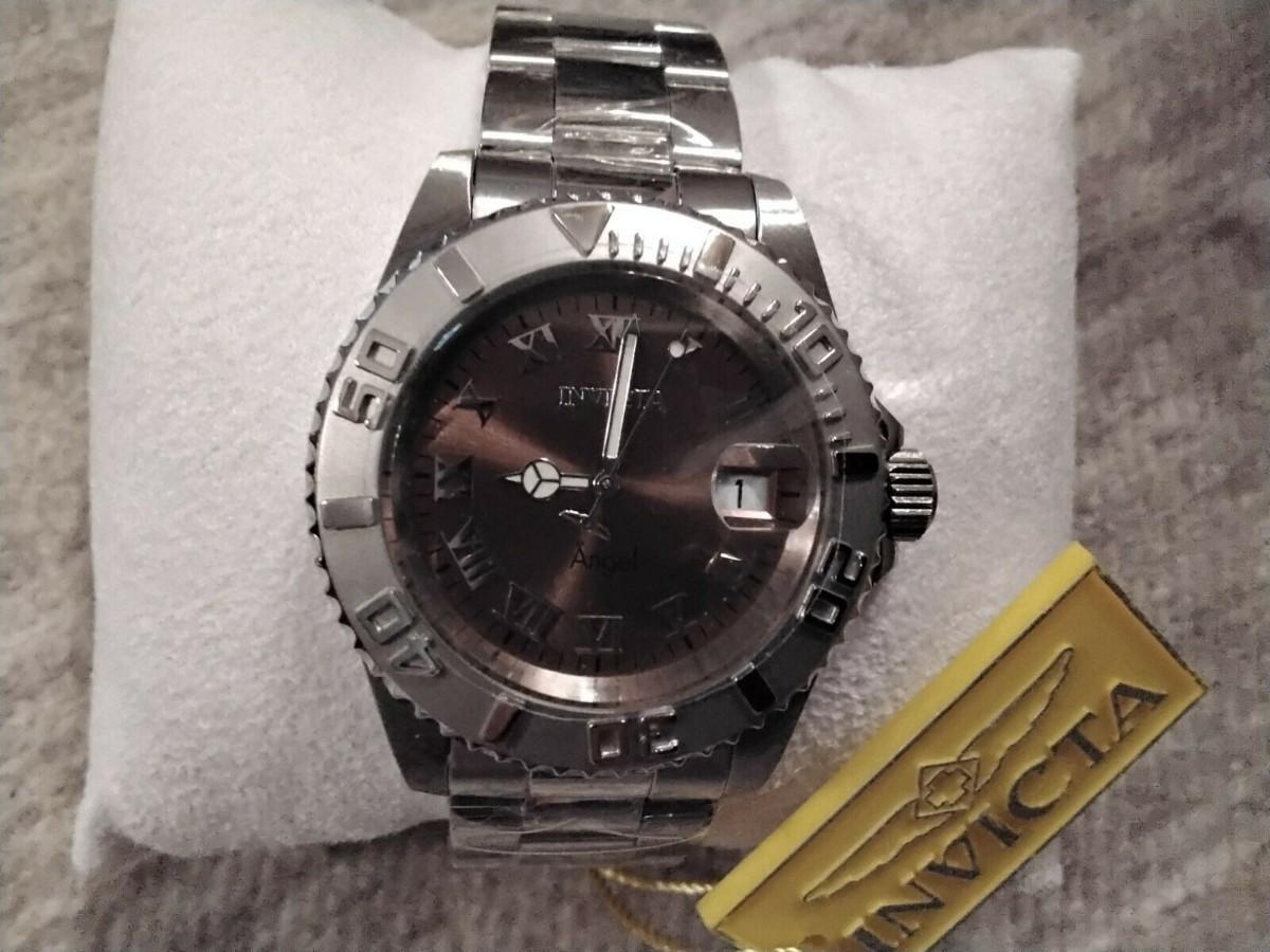 Invicta Angel 14362 Women's Round Brown Analog Date Roman Numeral ...