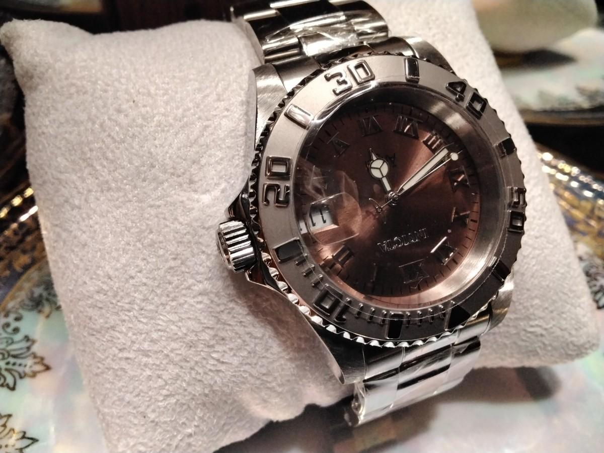 Invicta Angel 14362 Women's Round Brown Analog Date Roman Numeral ...