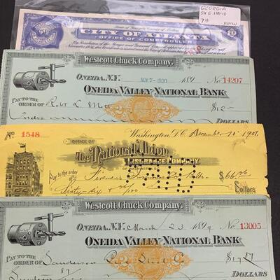 LOT 65: Collectible Antique Checks | EstateSales.org