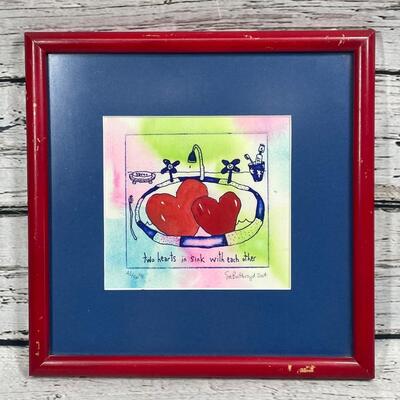 Two Hearts in Sink With Each Other Artist Sa Boothroyd Signed Numbered ...