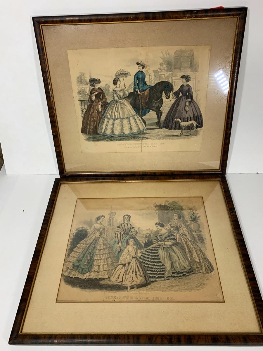 Pair of Antique Hand Colored Engravings | EstateSales.org