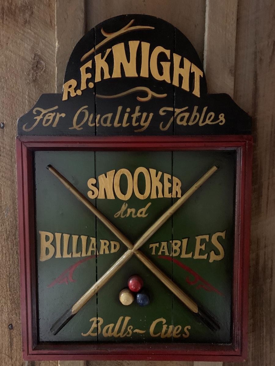 Snooker and Billiard Decorative Sign | EstateSales.org