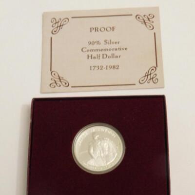 Commemorative George Washington Proof Half-Dollar 90% Silver Coin 1732 ...