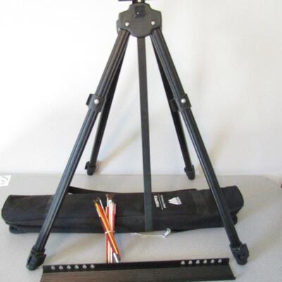 LOT 193 WEBER ALUMINUM EASEL WITH A CANVAS CARRY BAG | EstateSales.org