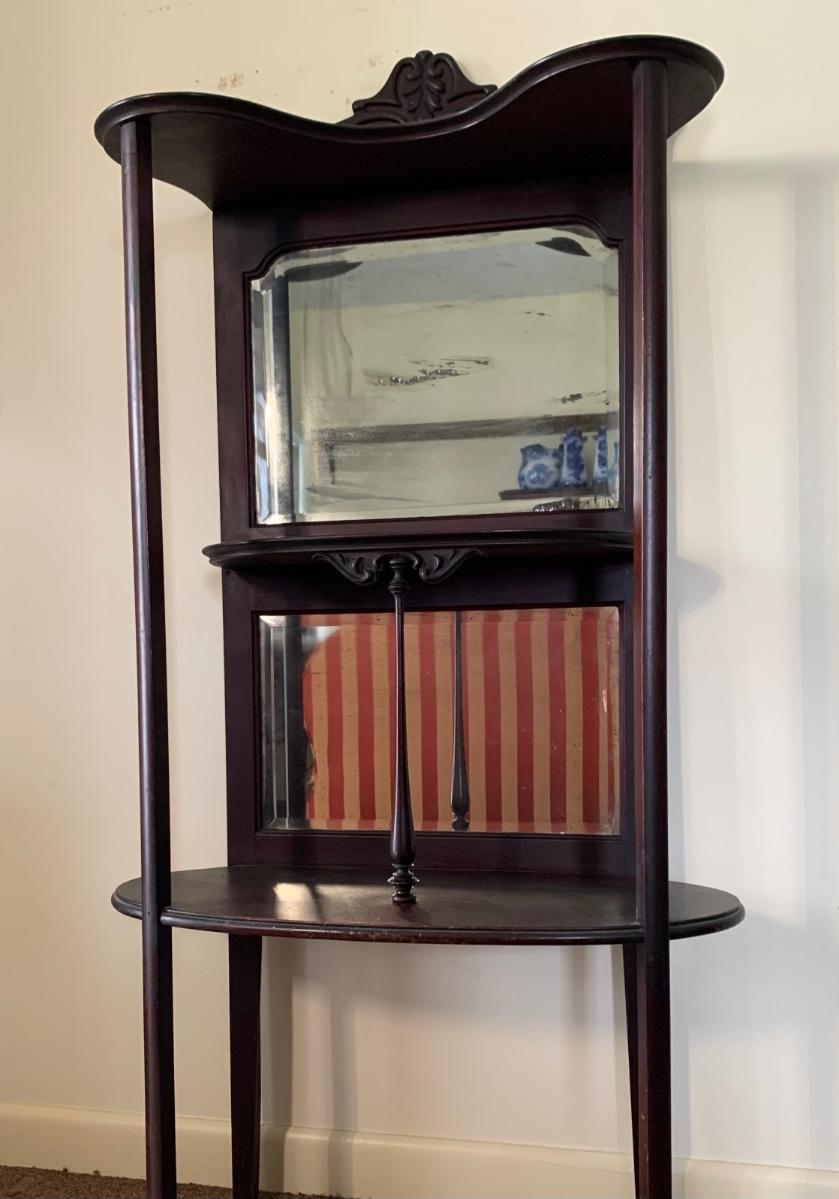 LOT 4R: Intricate Mirrored Antique Victorian Shelf | EstateSales.org