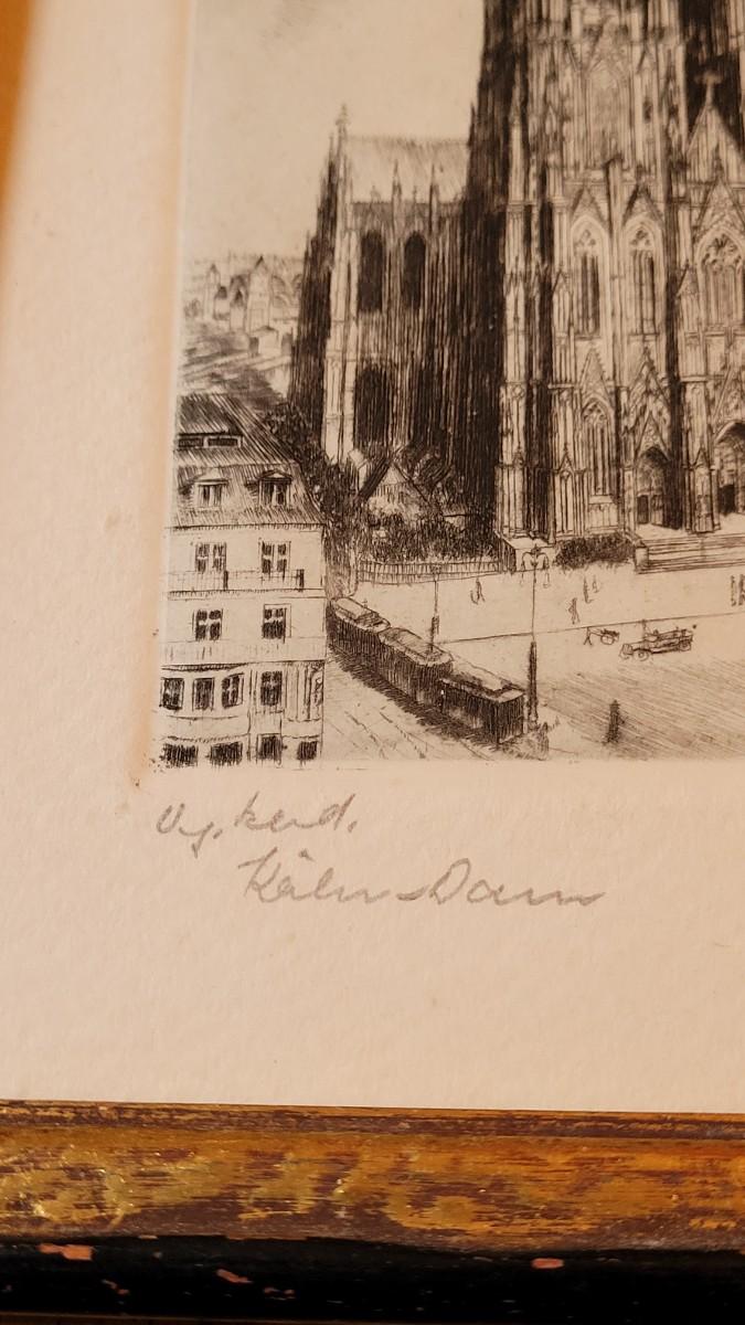 Lot 52: Antique Engraving of Kölner Dom - Cologne Cathedral - Signed ...
