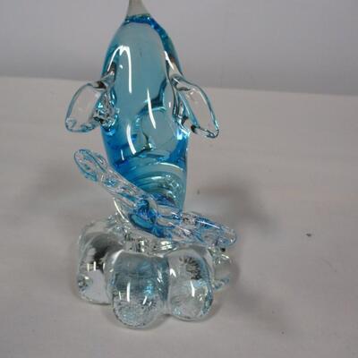 The Crosa Collection 3 Dolphins Figurine Decor Statue & Glass Dolphin ...