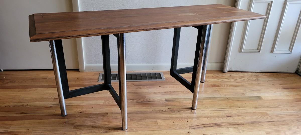 Lot 135: Vintage Mid Century Modern Gate Leg Console or Dining Table ...