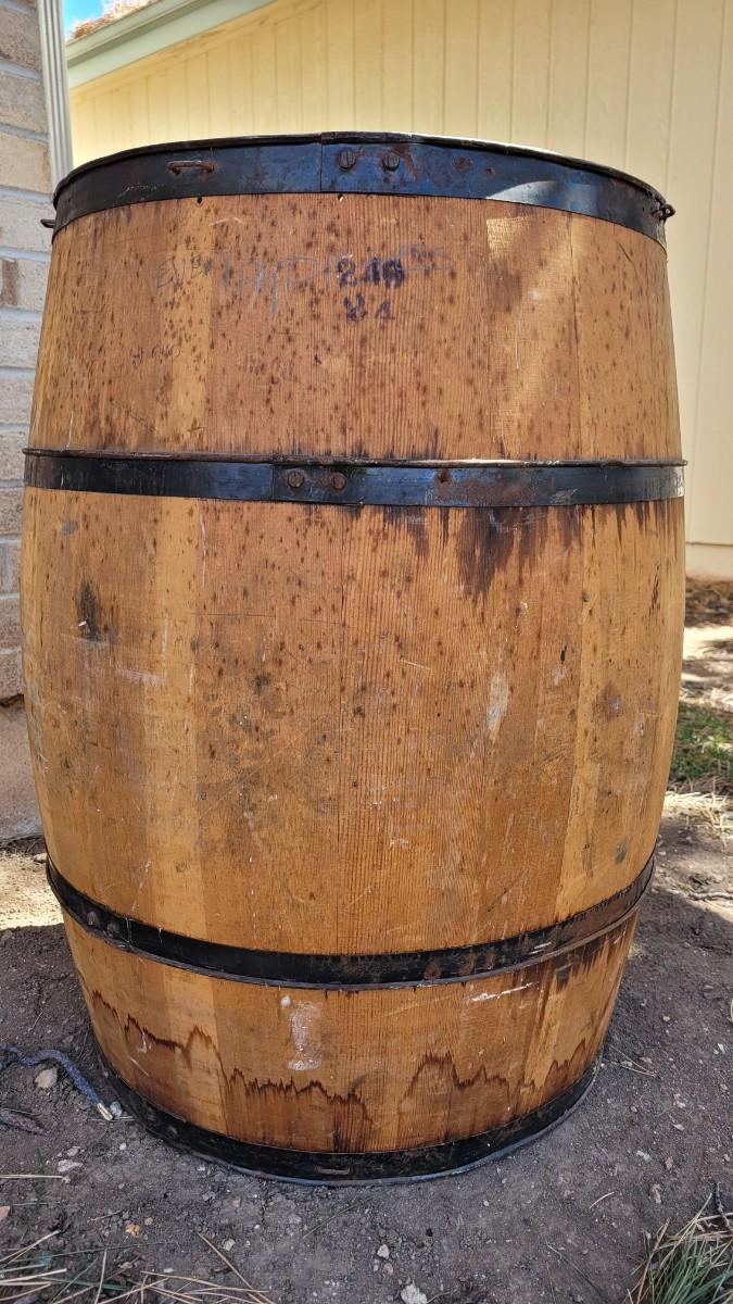 Lot 274: Large Wood Barrel #1 | EstateSales.org