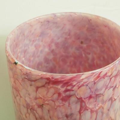 Lot 167- Rina Fehrensen hand Blown art glass Rose garden vase 13 ...