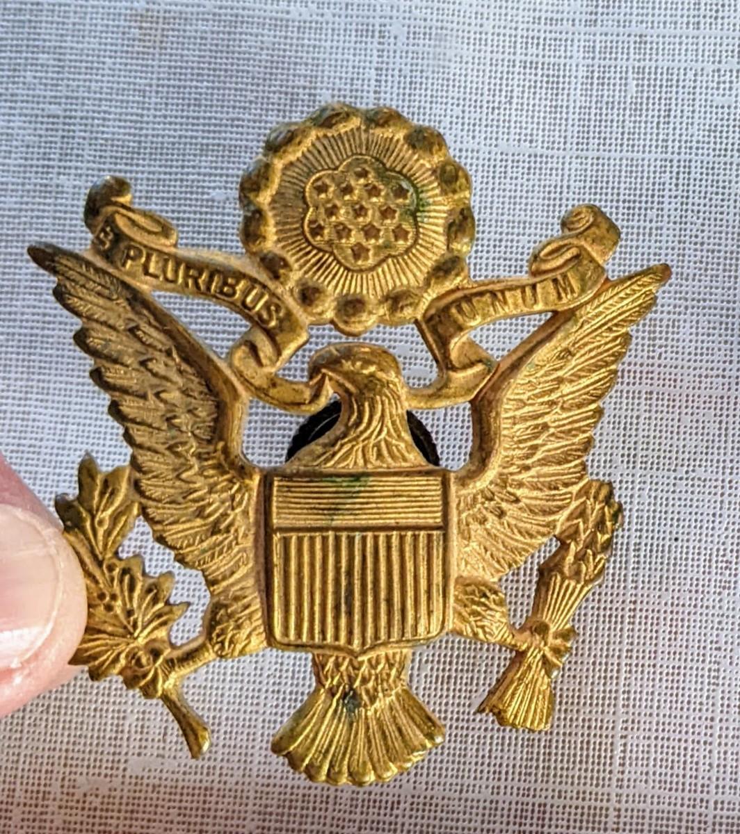 Pair (2) US Army Brig General Richard H Harrison Hat Cap badges ...