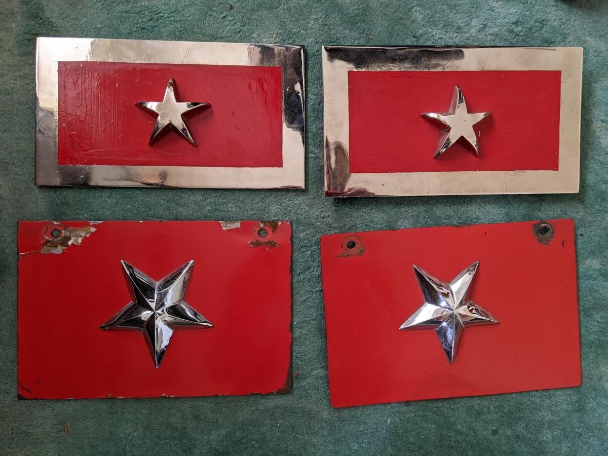 Set of 4 US Army Vehicle plates Brigadier General 1955-1961 ...