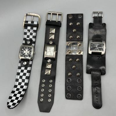Lot of Studded Rocker Punk Thick Wristband Watches | EstateSales.org