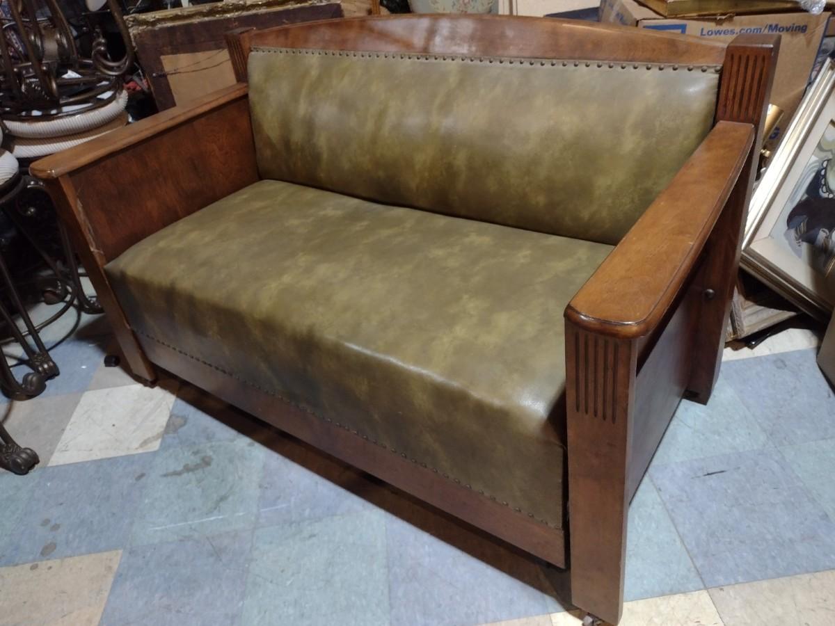 Antique Pullman Stickley Arts and Crafts Mission Style Sleeper Sofa EstateSales