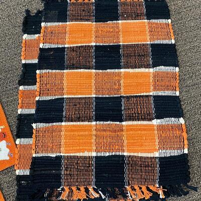 Two Pairs of Halloween Seasonal Place Mats Orange Black Ghosts ...