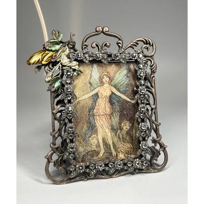 Kirks Folly Fairy Metal Frame Rhinestone Mid Century Style Displayable ...