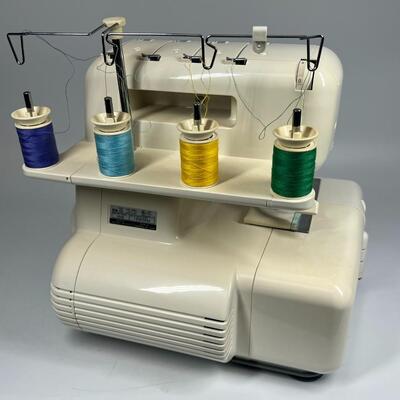 White Superlock 3 - 4 Thread Sewing Machine Model 1934D | EstateSales.org