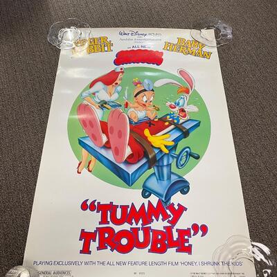 1989 Walt Disney Roger Rabbit Tummy Trouble One Sheet Movie Poster ...