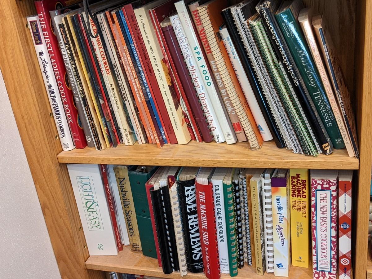 2 Shelves of Cookbooks | EstateSales.org