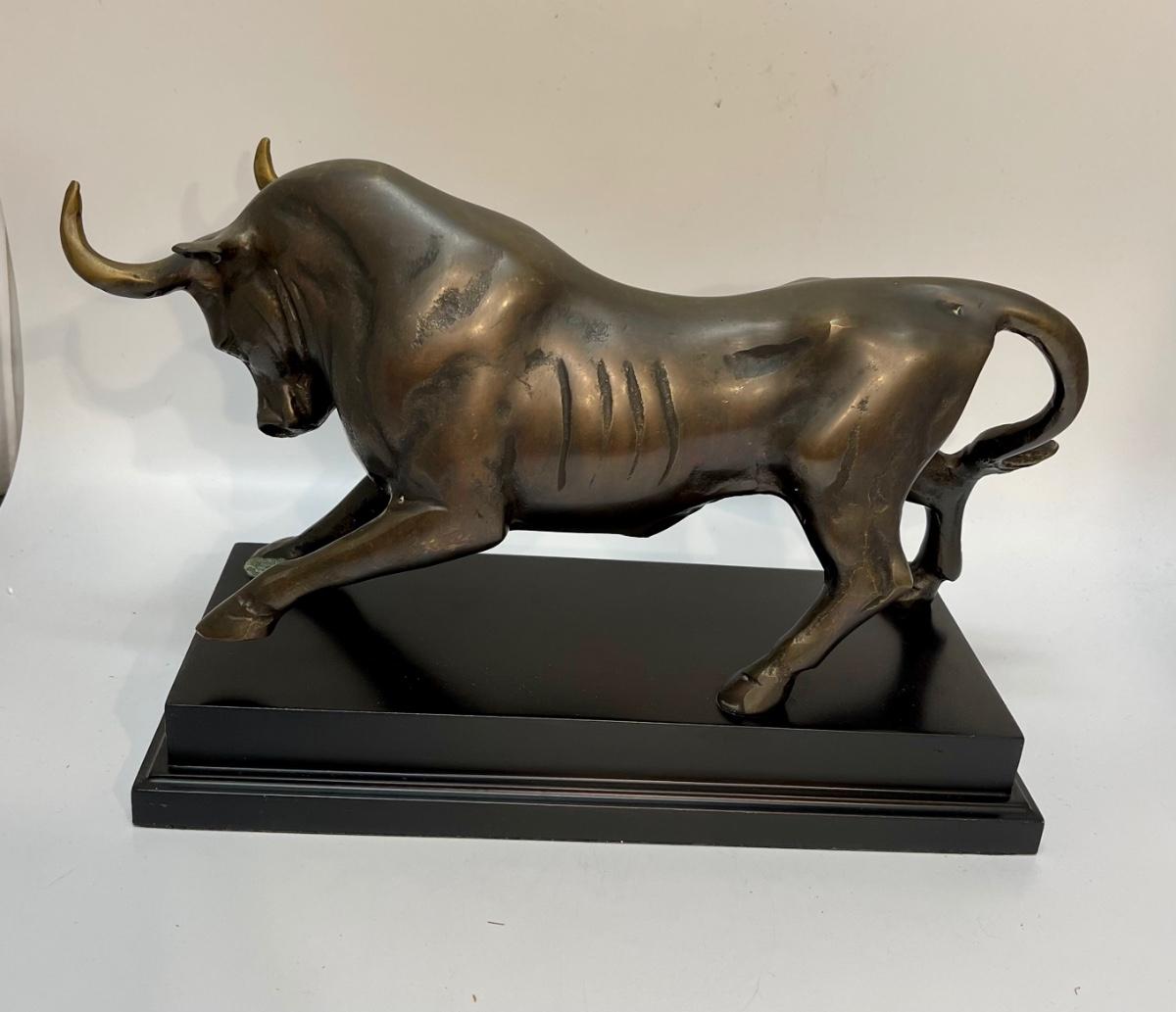 Merrill Lynch Bronze Brass Bull Statue Award Commemorative Statuette ... Merrill Lynch Bronze Brass Bull Statue Award Commemorative Statuette ...