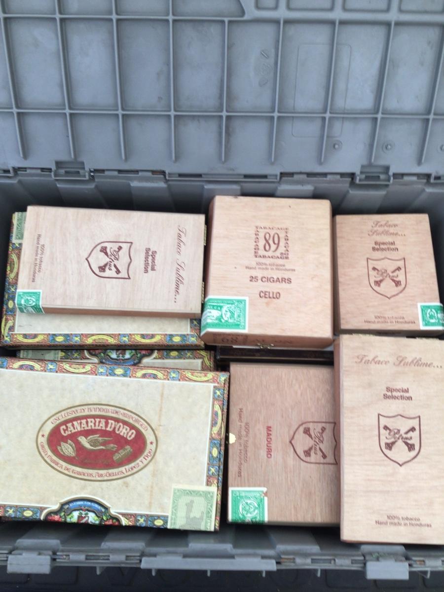 102 Large Container of Empty Cigar Boxes | EstateSales.org