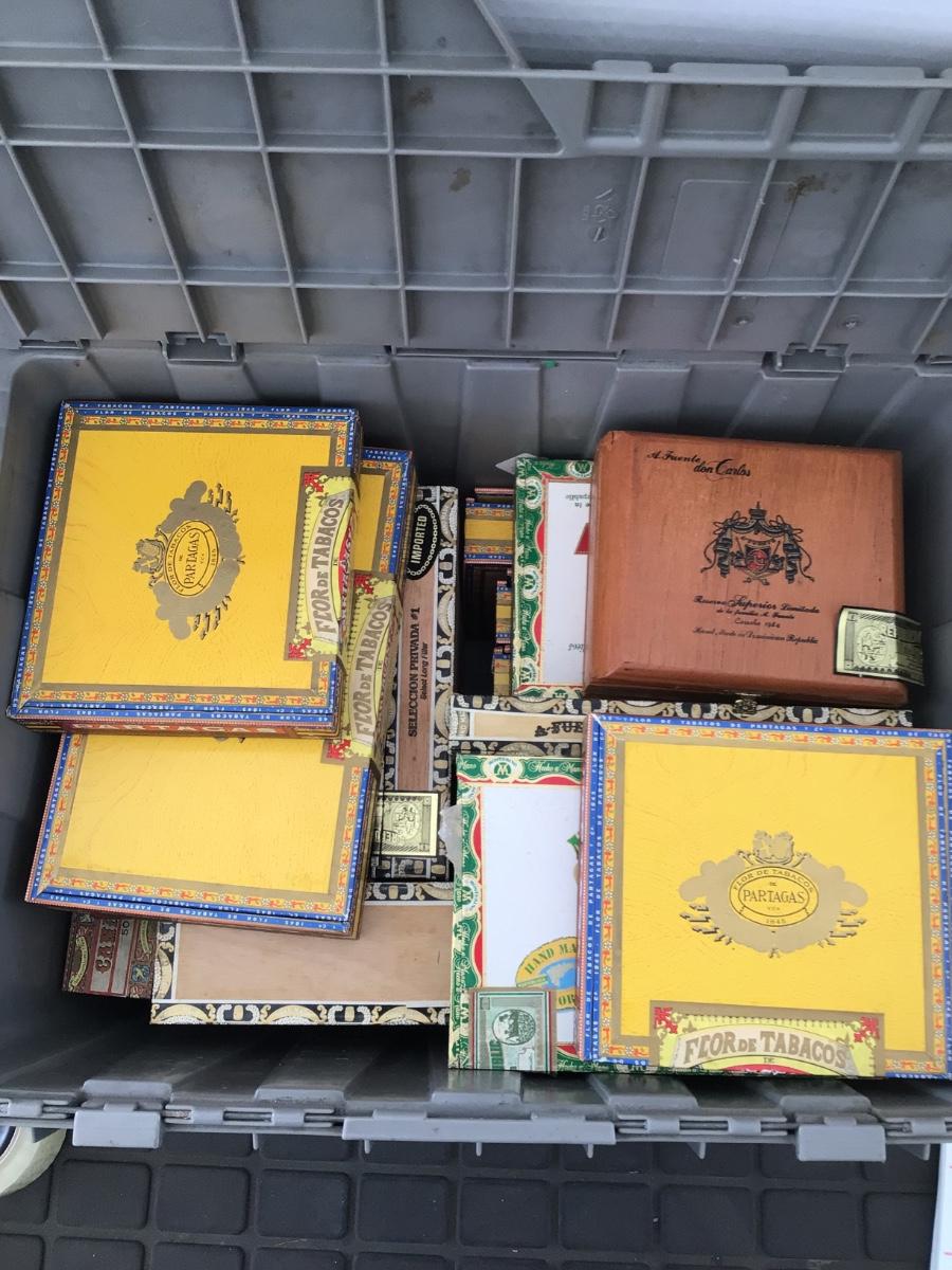 103 Large Container of Empty Cigar Boxes | EstateSales.org