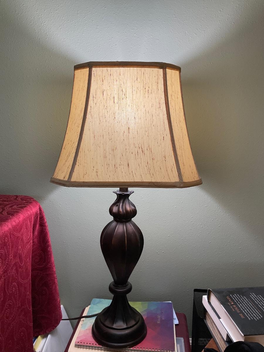 Medium brown table Lamp with shade set of 2 | EstateSales.org