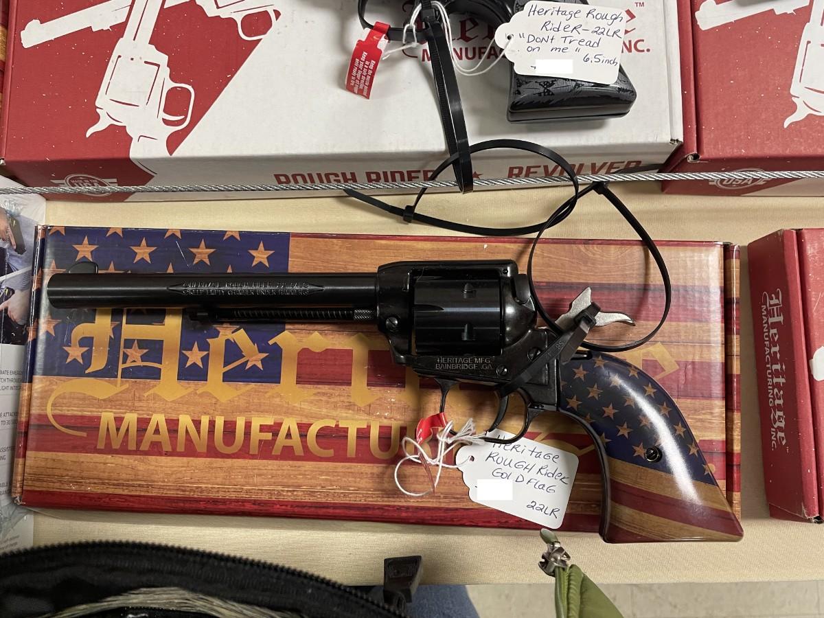 Heritage 6-Shot Rough Rider (Gold American Flag - 6.5'') - Revolver ...