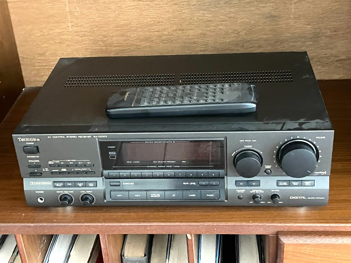 LOT 42 TECHNICS AV CONTROL STEREO RECEIVER SA GX303 W/REMOTE ...