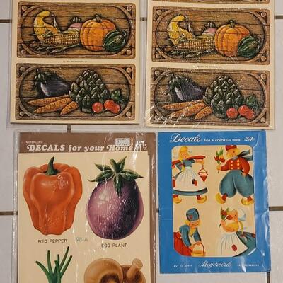 Lot 60: Vintage Kitchen Decals | EstateSales.org