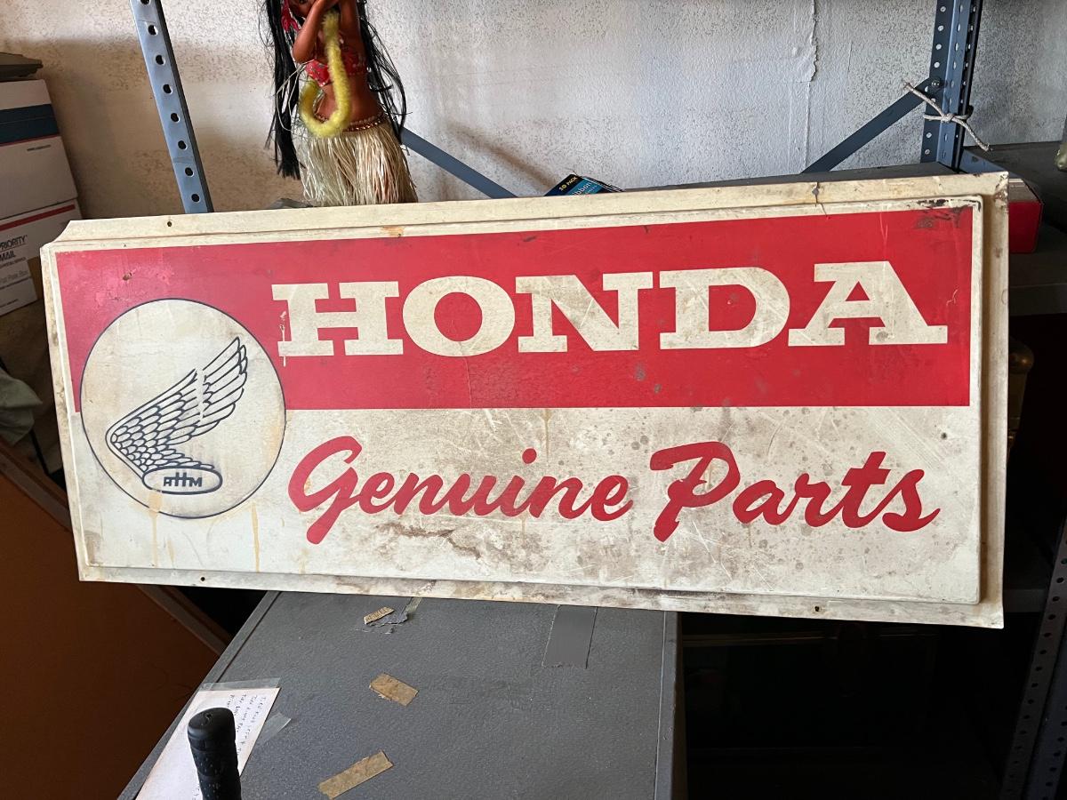 Plastic Vintage Honda Sign | EstateSales.org